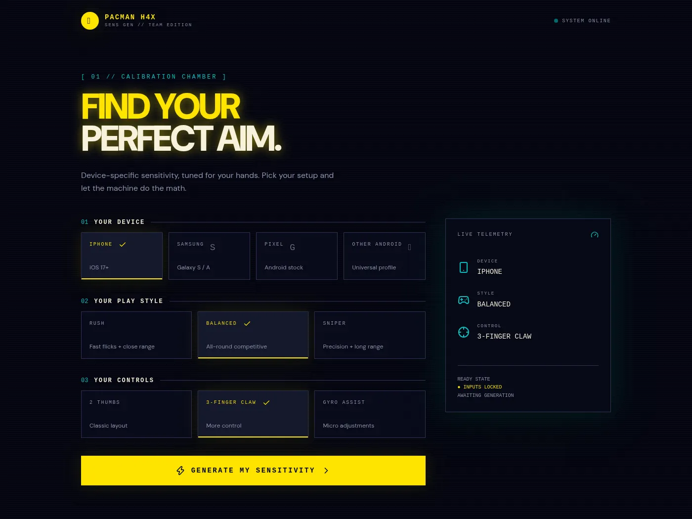 PACMAN Sens Gen