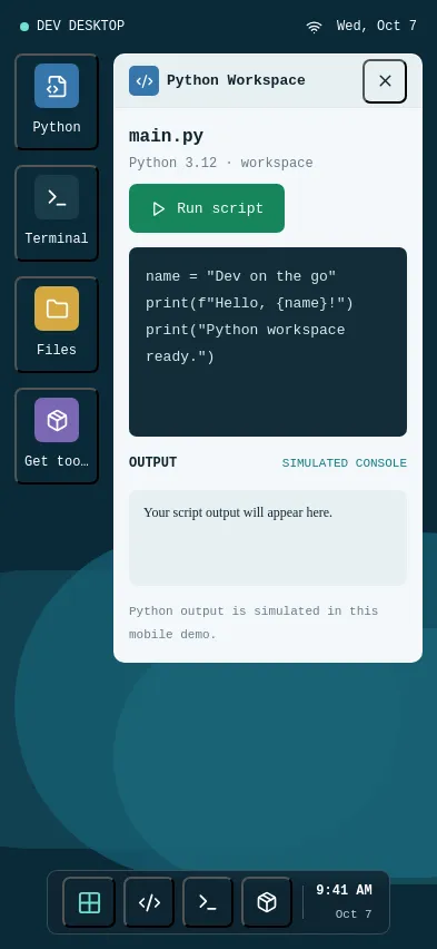Win11 Dev Mobile Simulator