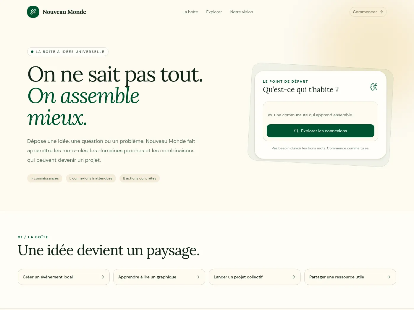 Nouveau Monde App