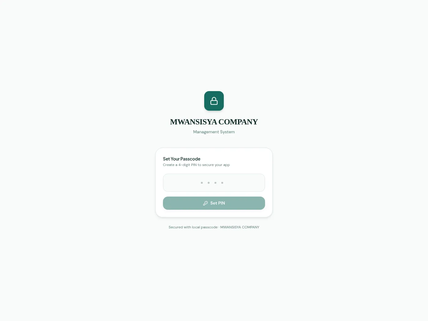 Mwansisya Company Admin
