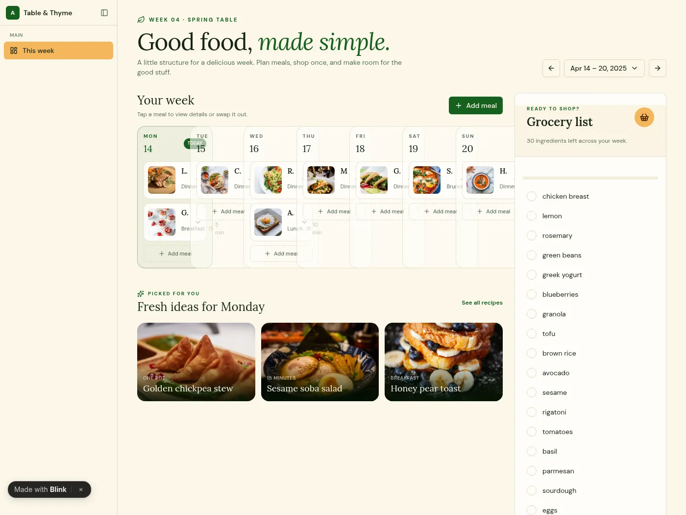 Smart Meal Planner