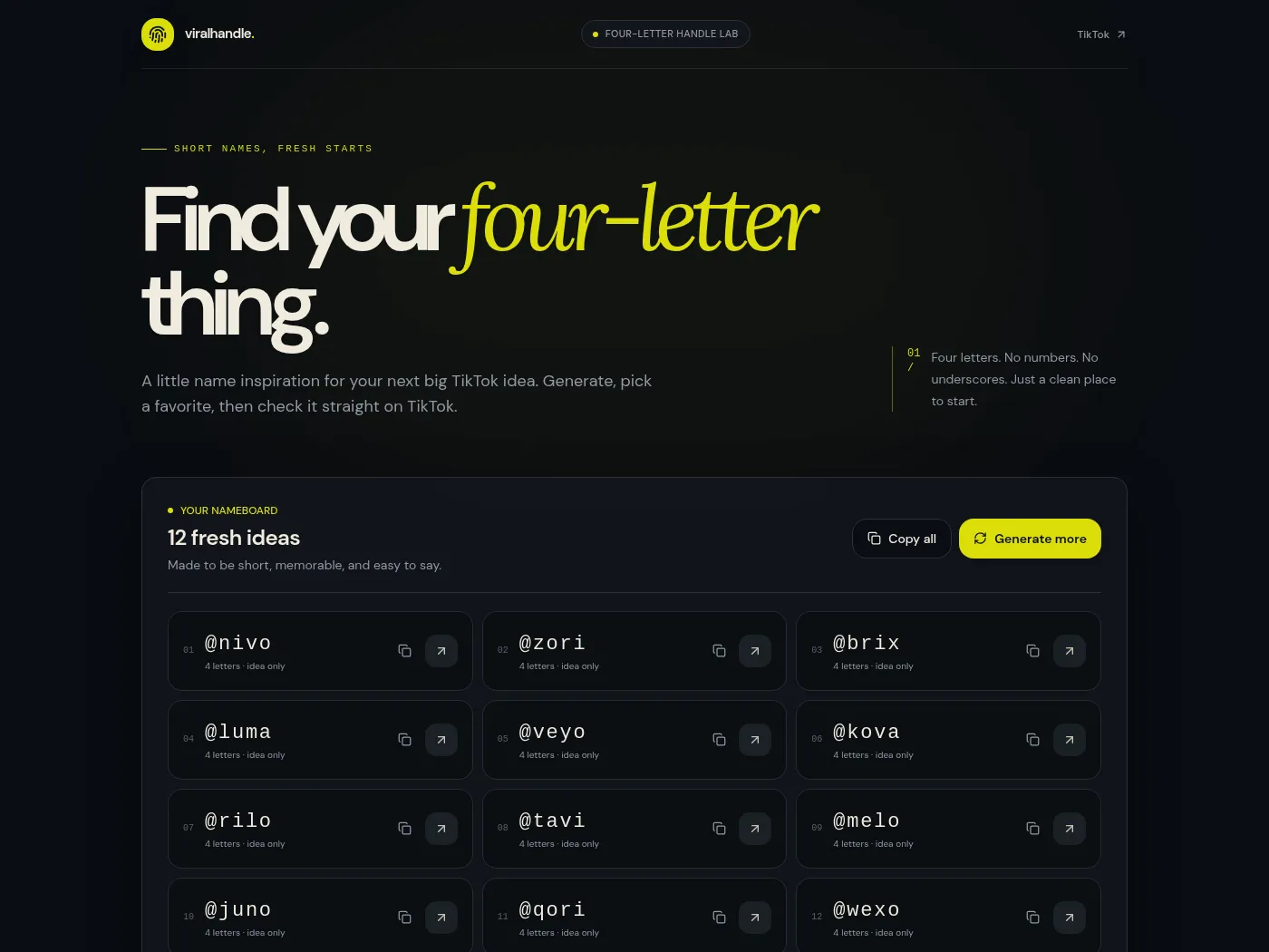 ViralHandle Finder