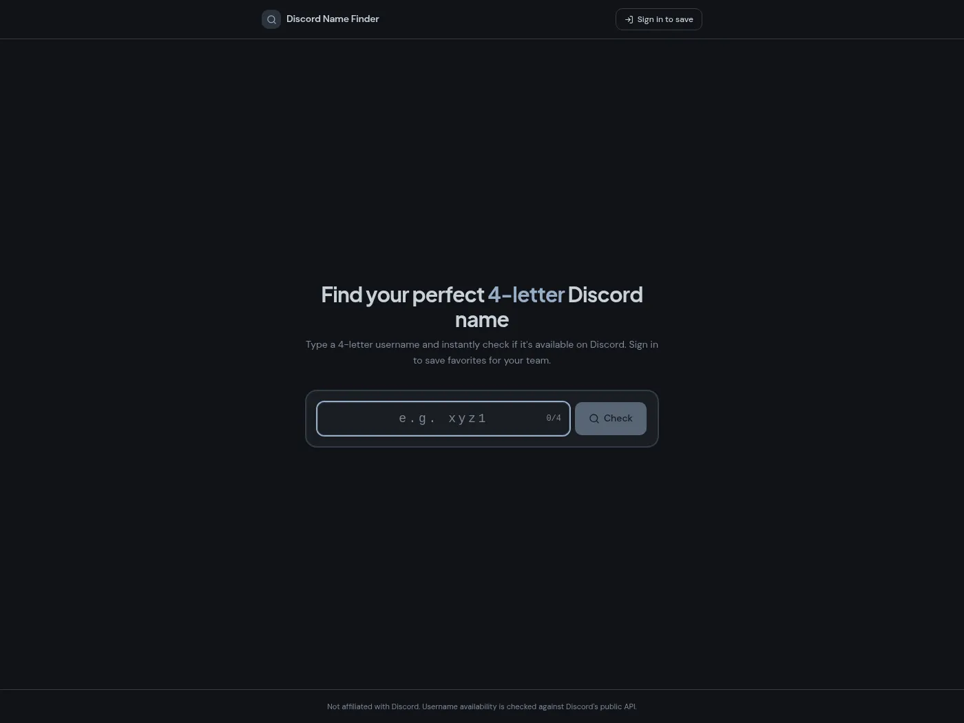 Discord Name Finder