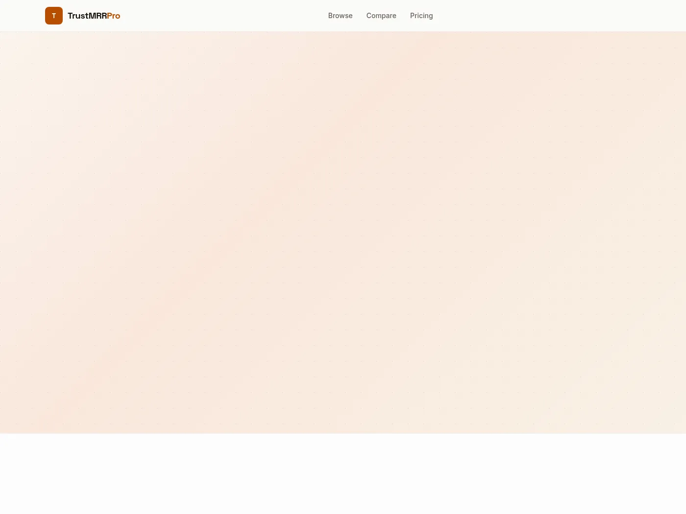 TrustMRR Pro Web App