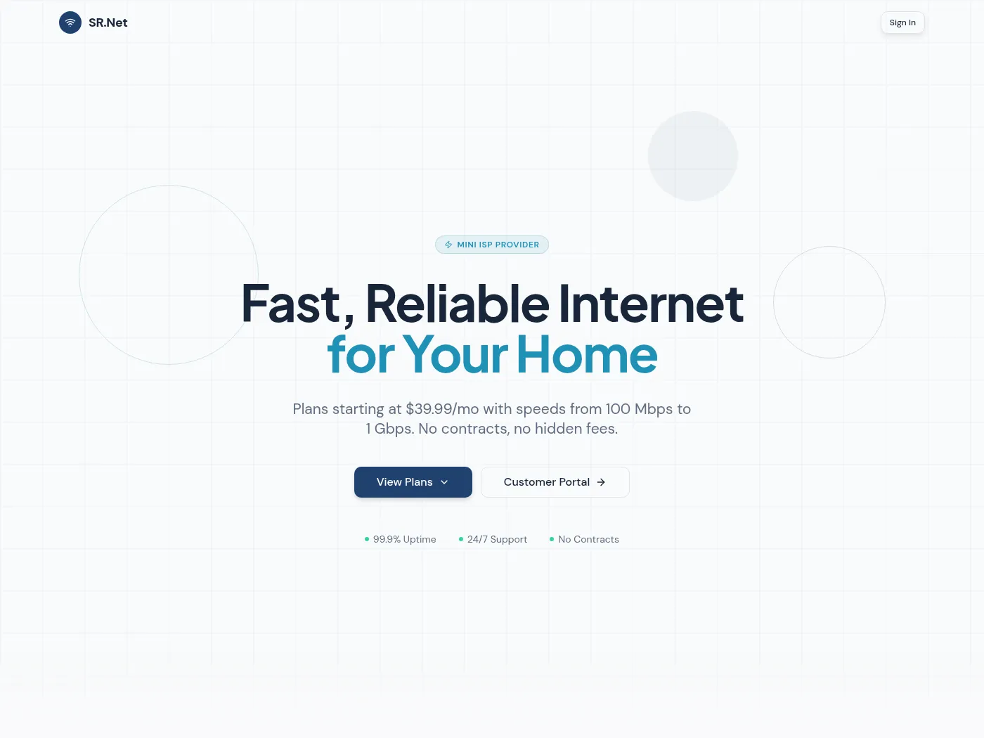 SR.Net ISP Portal