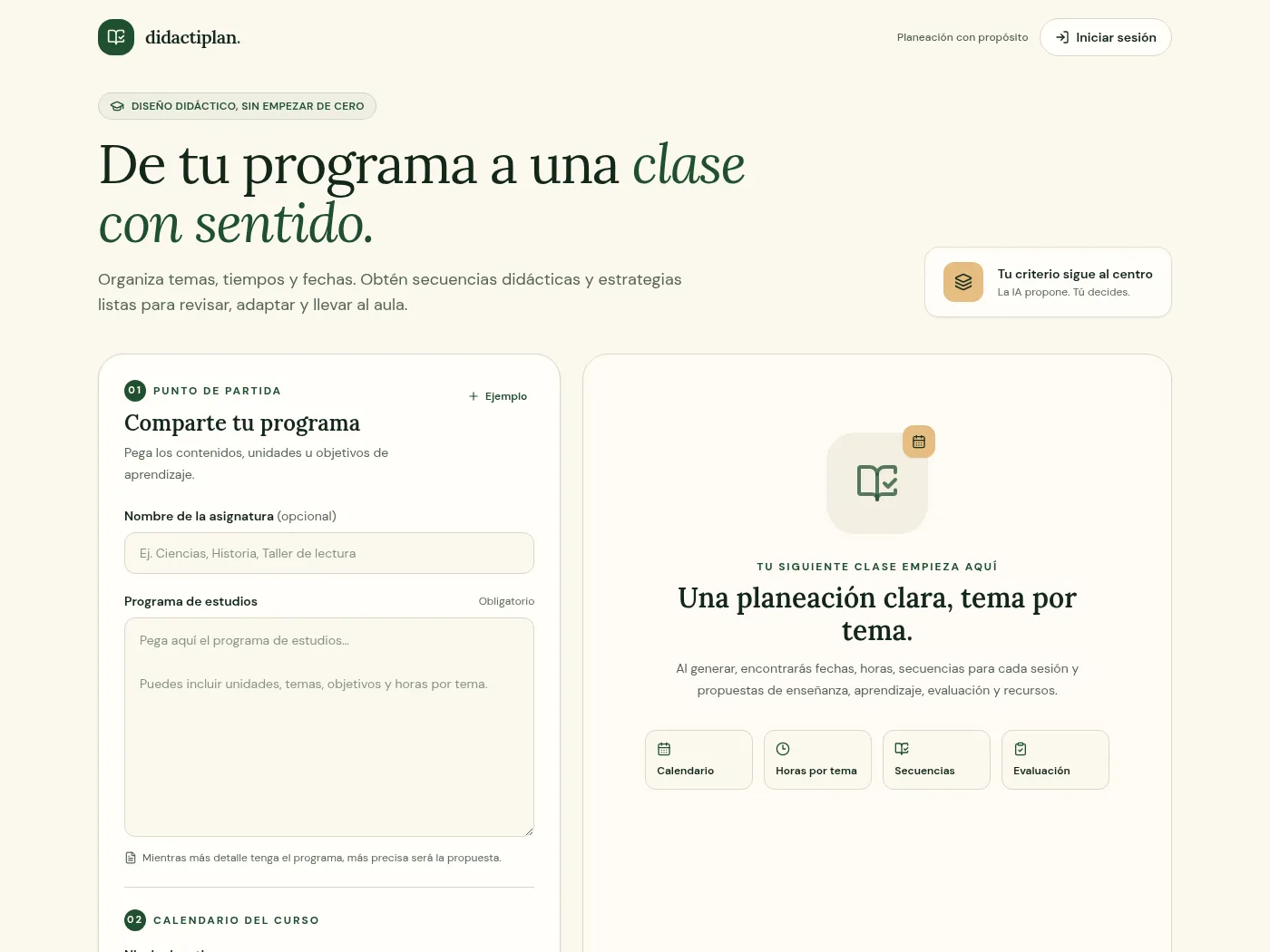 DidactiPlan Generator