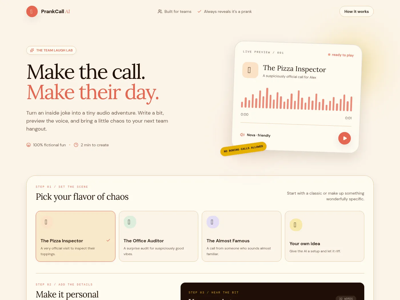 PrankCall AI Studio