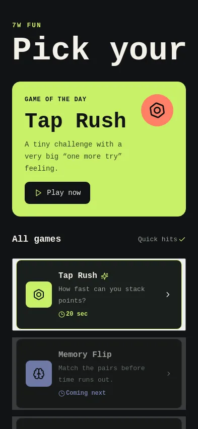 7W Fun Games