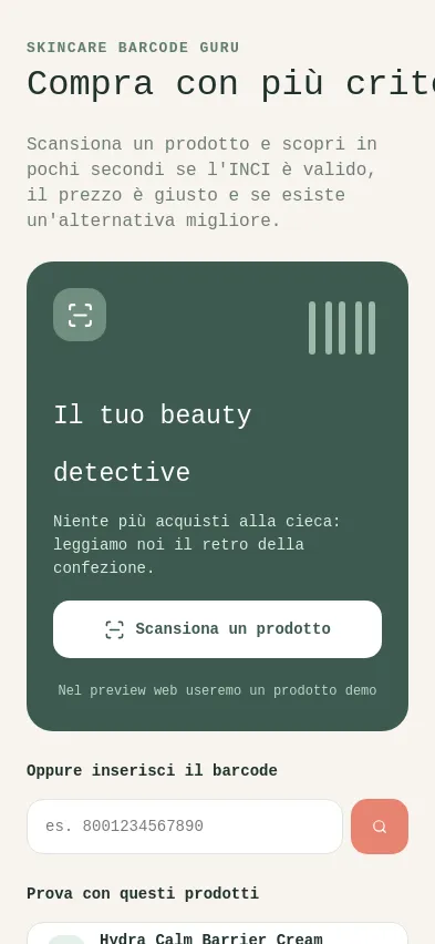 Skincare Barcode Guru
