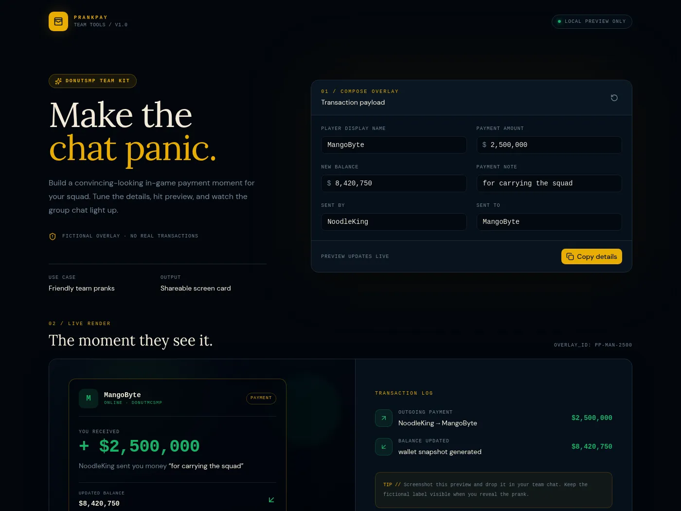 DonutSMP Balance Prank Mod