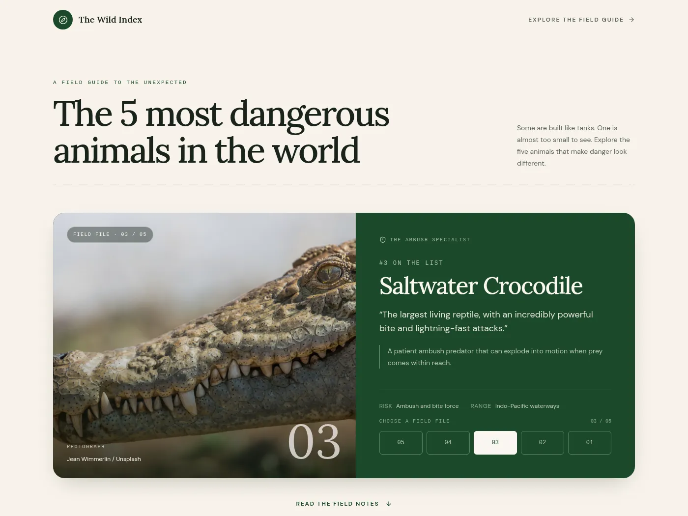 Deadliest Animals Explorer