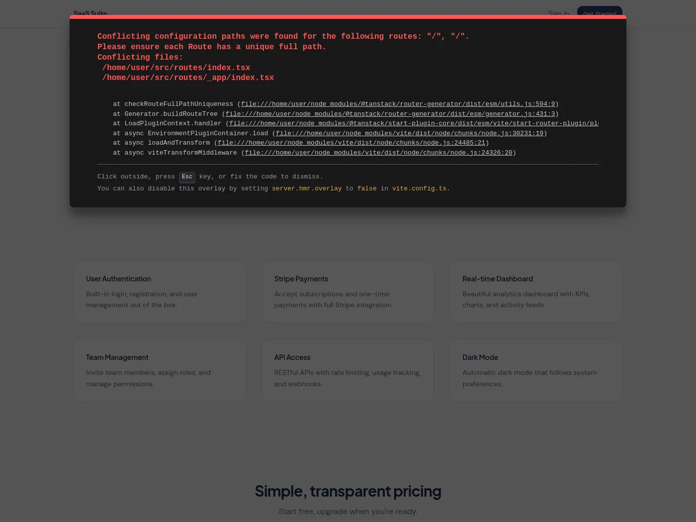SaaS Dashboard Suite