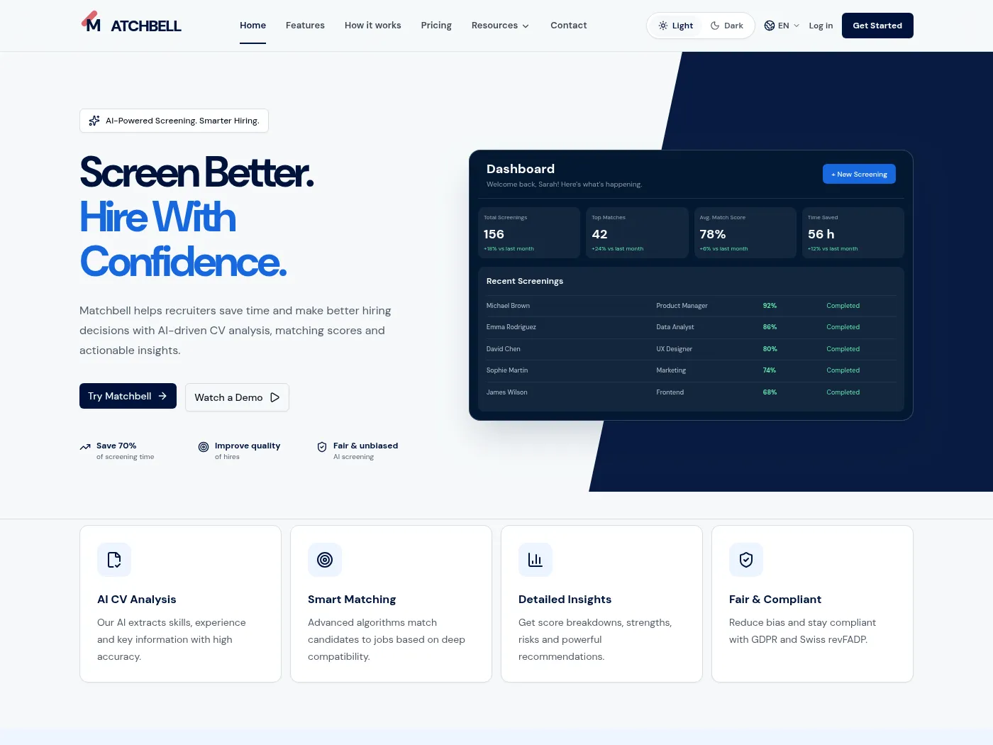 AI CV Screener Webfront