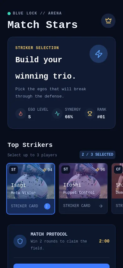 Blue Lock Match Stars