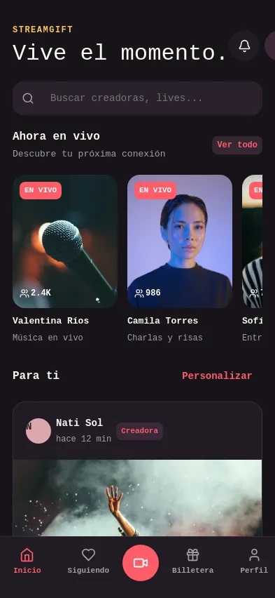 StreamGift Live App