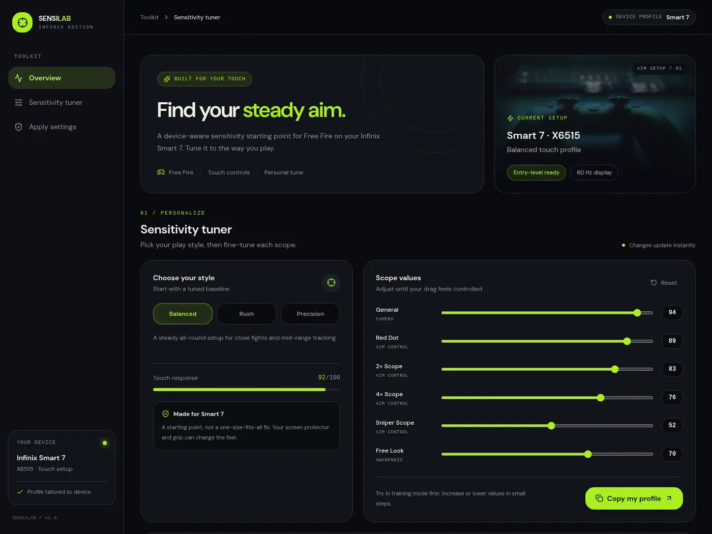 Infinix Sensi Toolkit