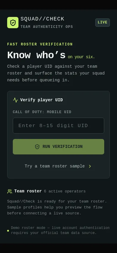 COD Mobile Verifier