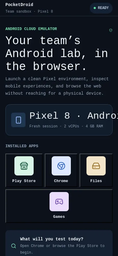 Android Cloud Emulator