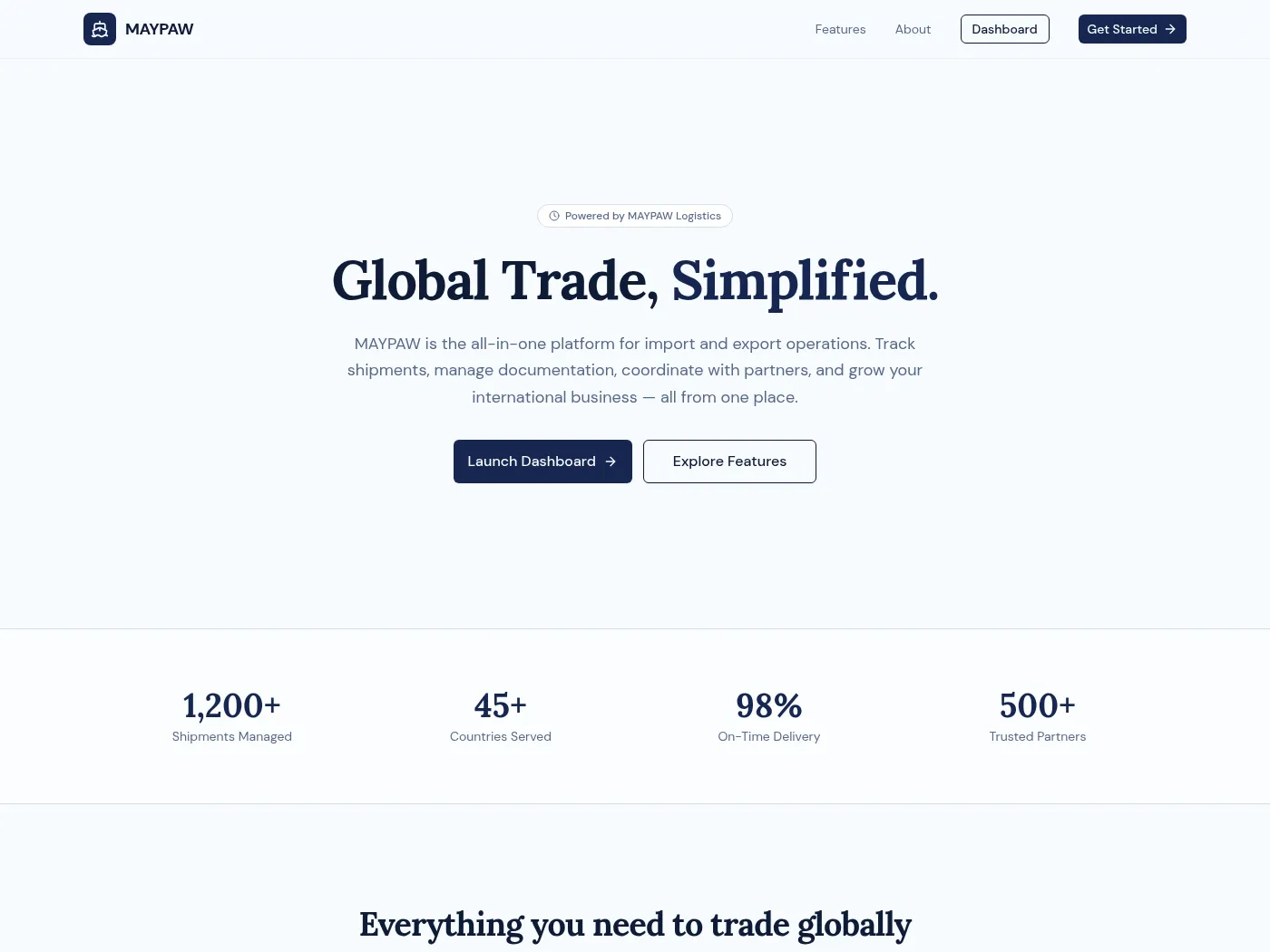 MAYPAW Import Export App