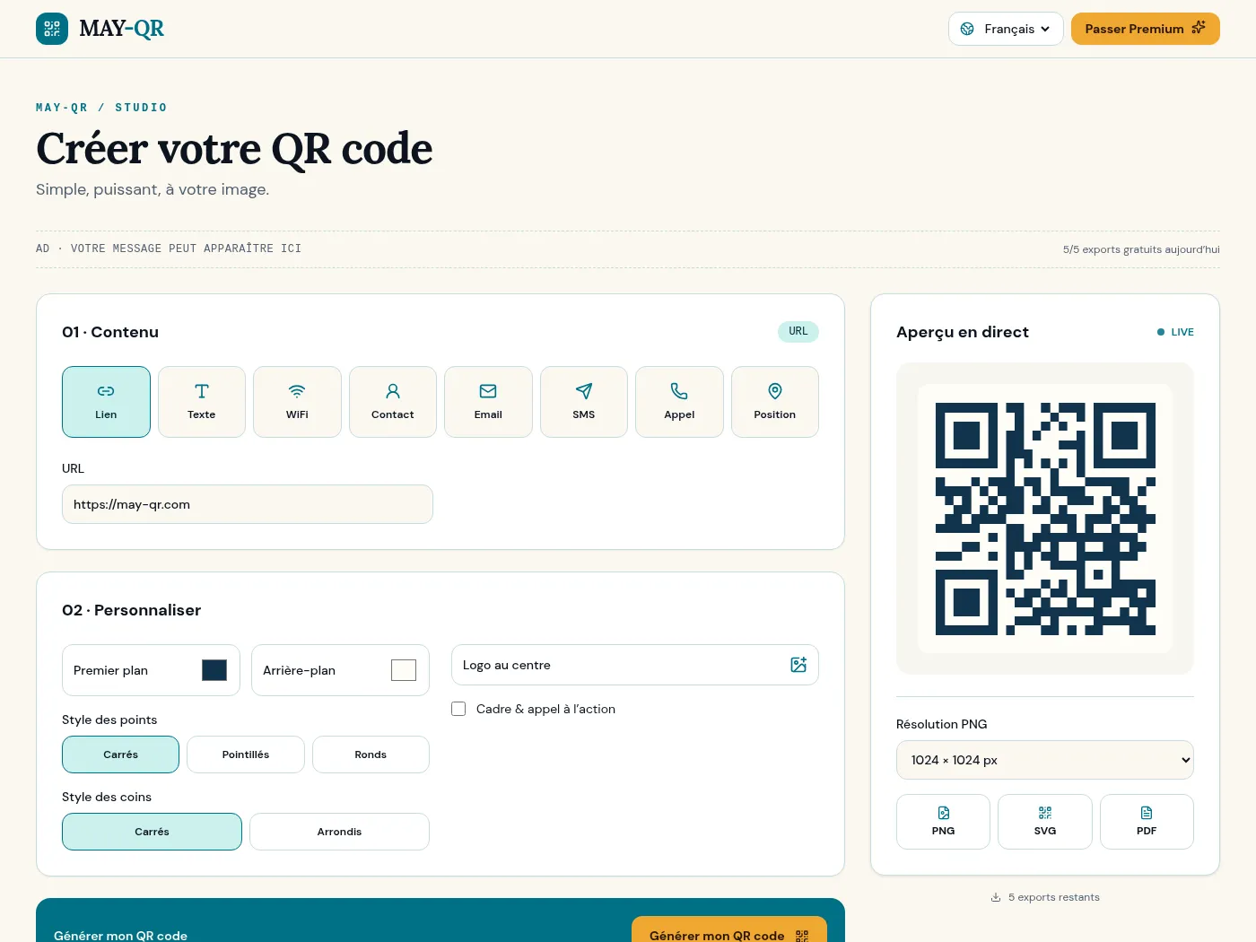 MAY-QR Code Generator