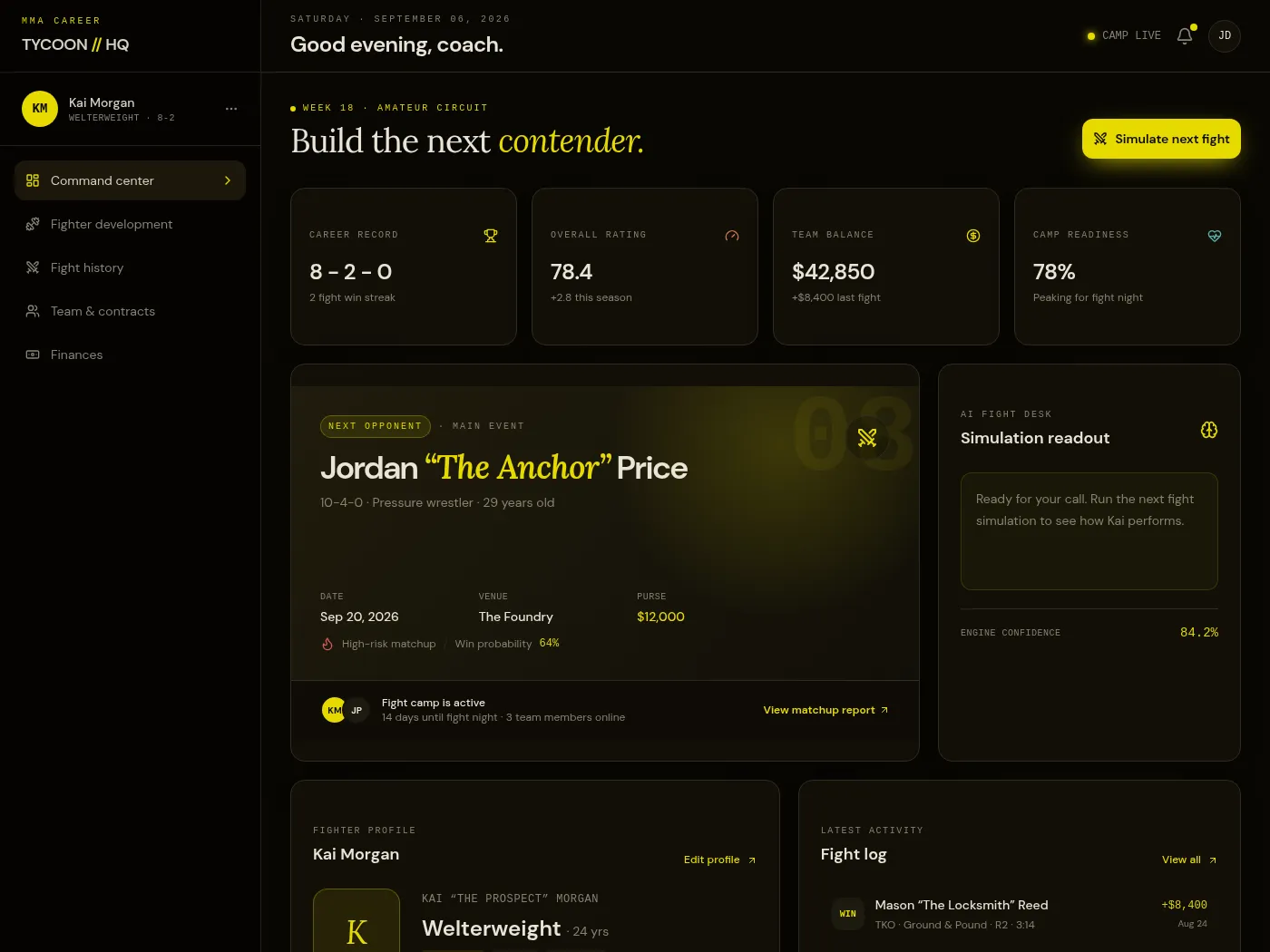 MMA Career Tycoon