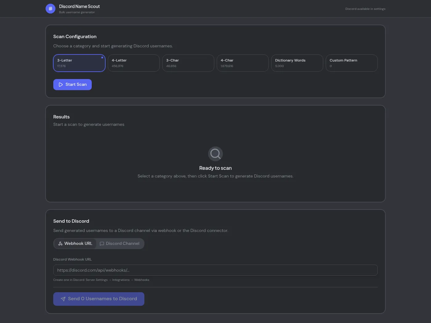 Discord Name Scout
