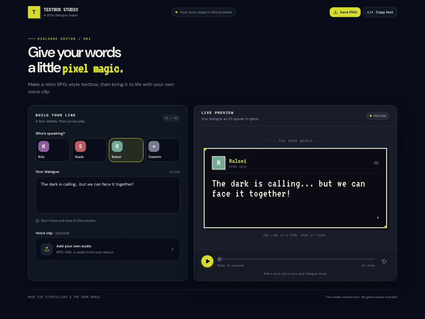 Deltarune Textbox Studio