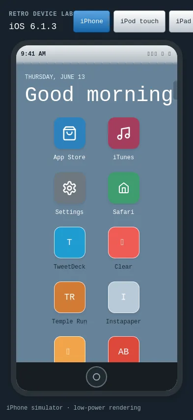 Retro iOS Web Experience
