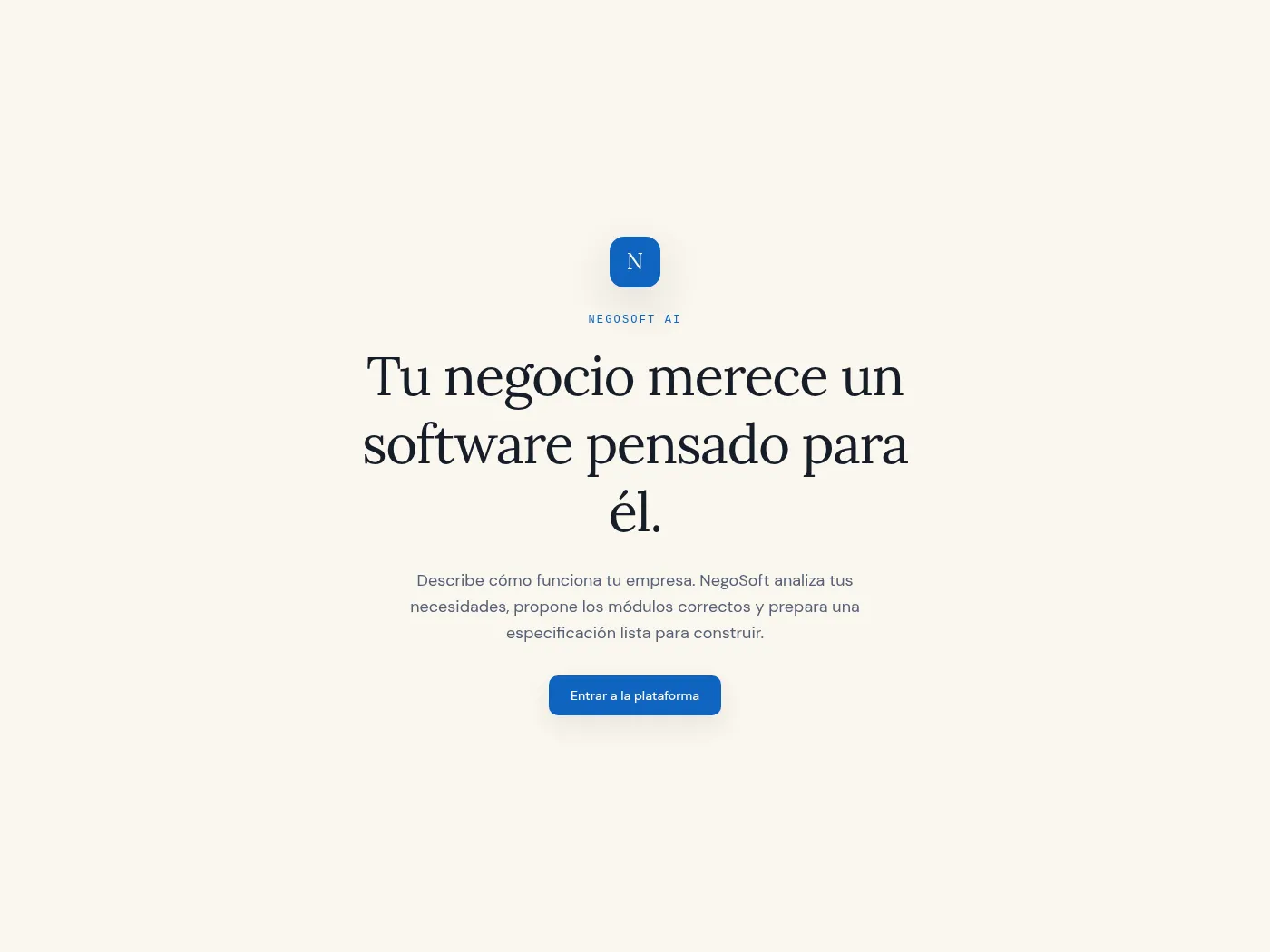 NegoSoft AI Platform