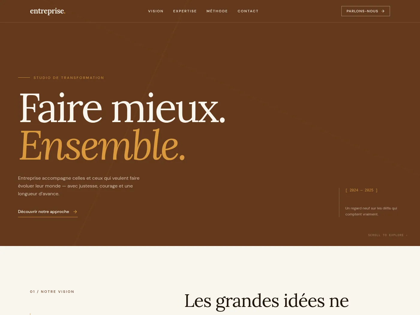 Entreprise Showcase Site