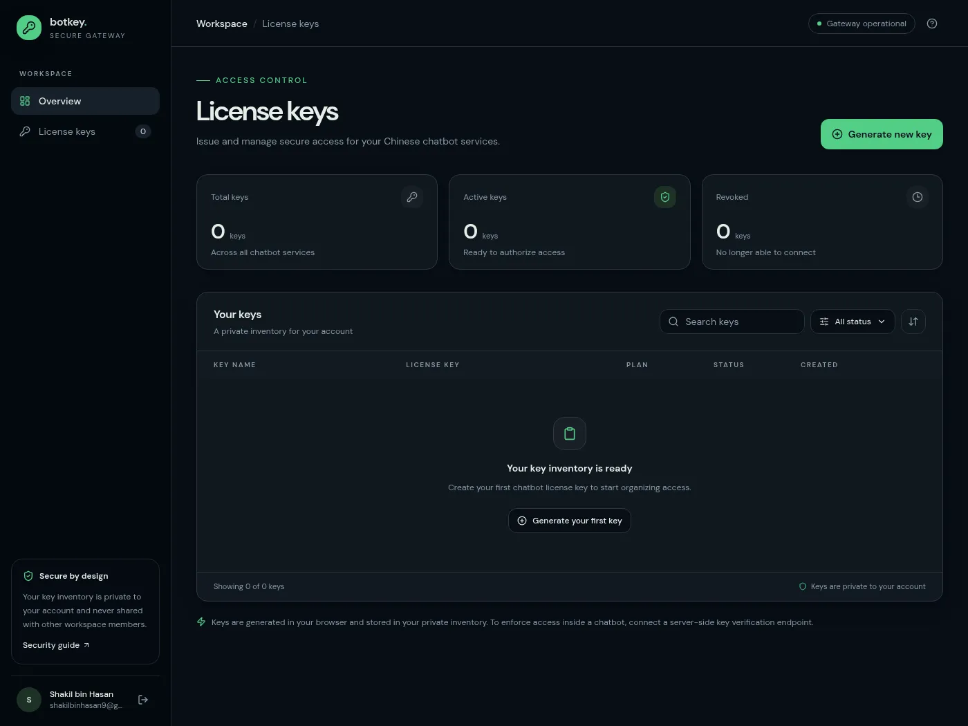 BotKey Secure Gateway