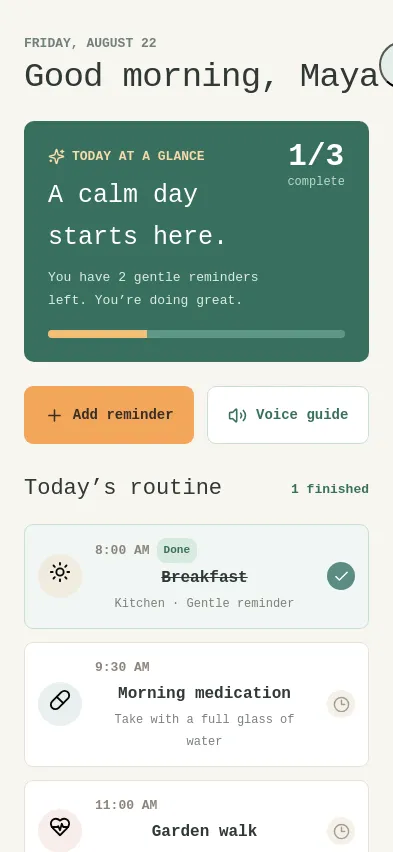 AlzCare Companion App