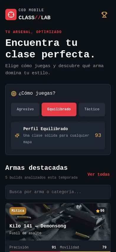 COD Mobile Class Builder