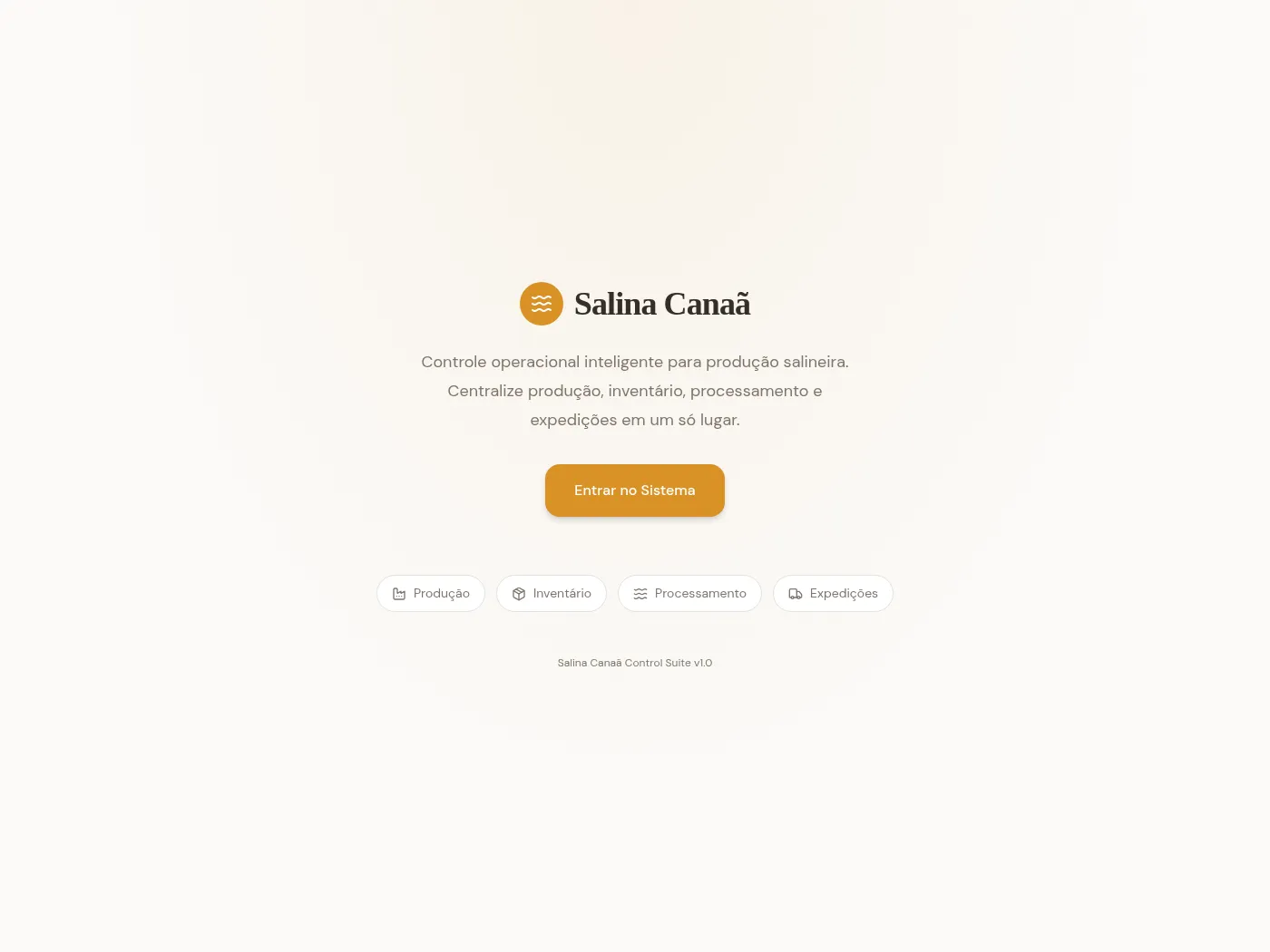 Salina Canaã Control Suite
