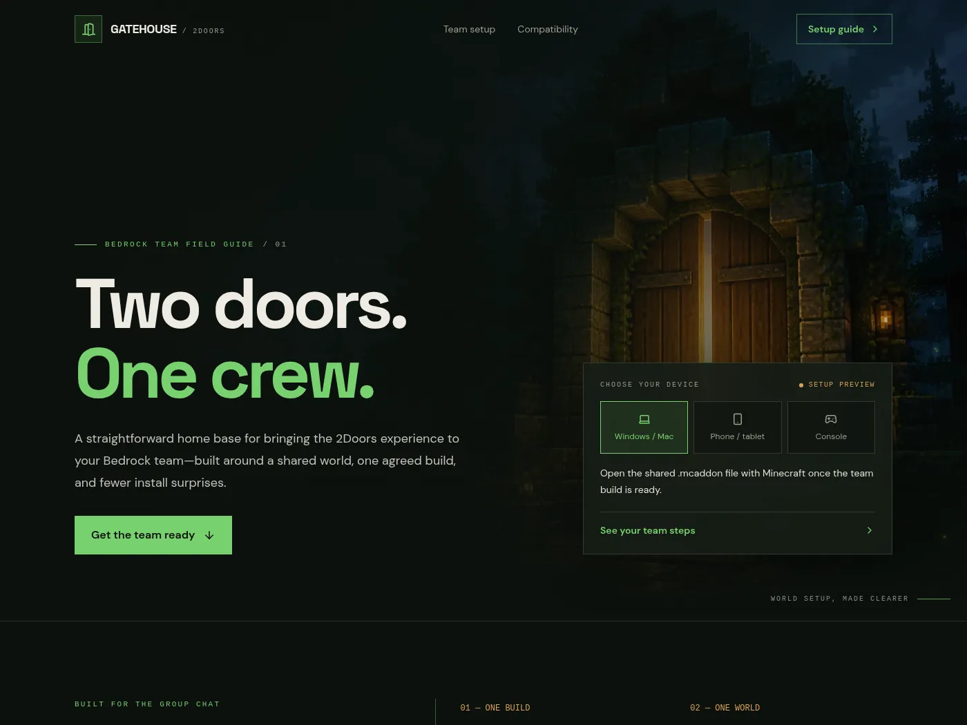 Bedrock 2Doors Add-on