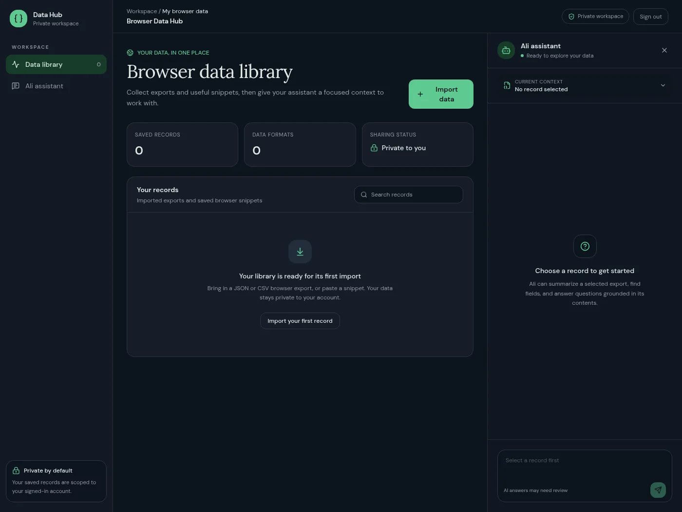 Browser Data Hub