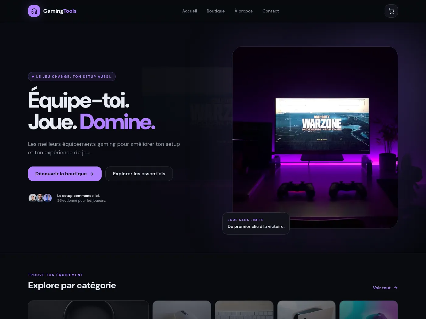 GamingTools E-Commerce Web App
