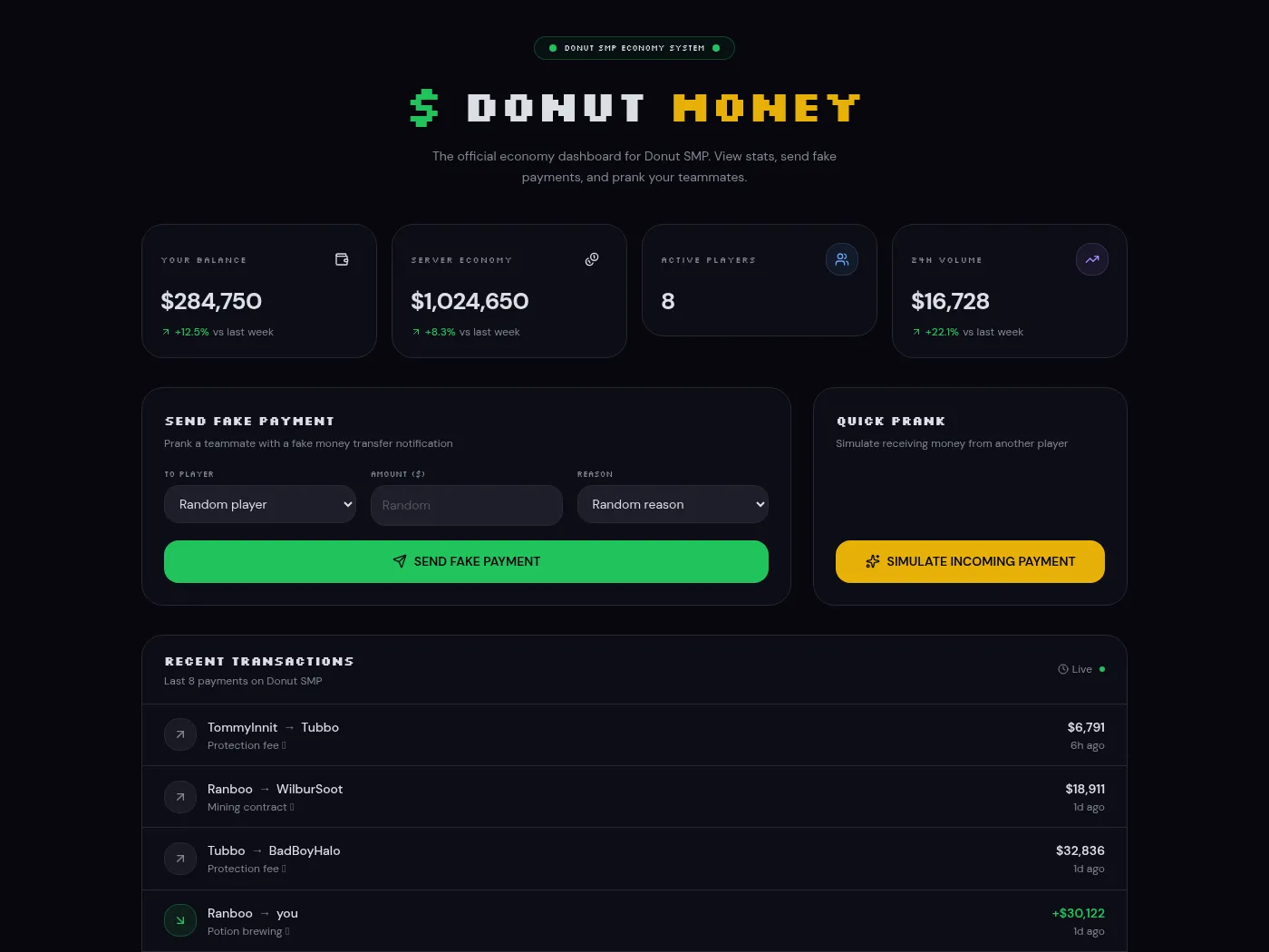 Donut SMP Money Prank