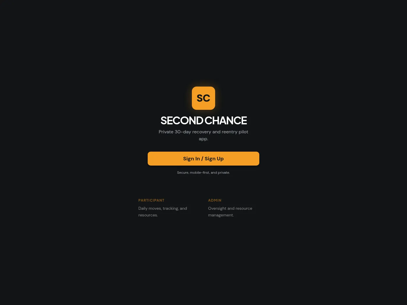 Second Chance Recovery App