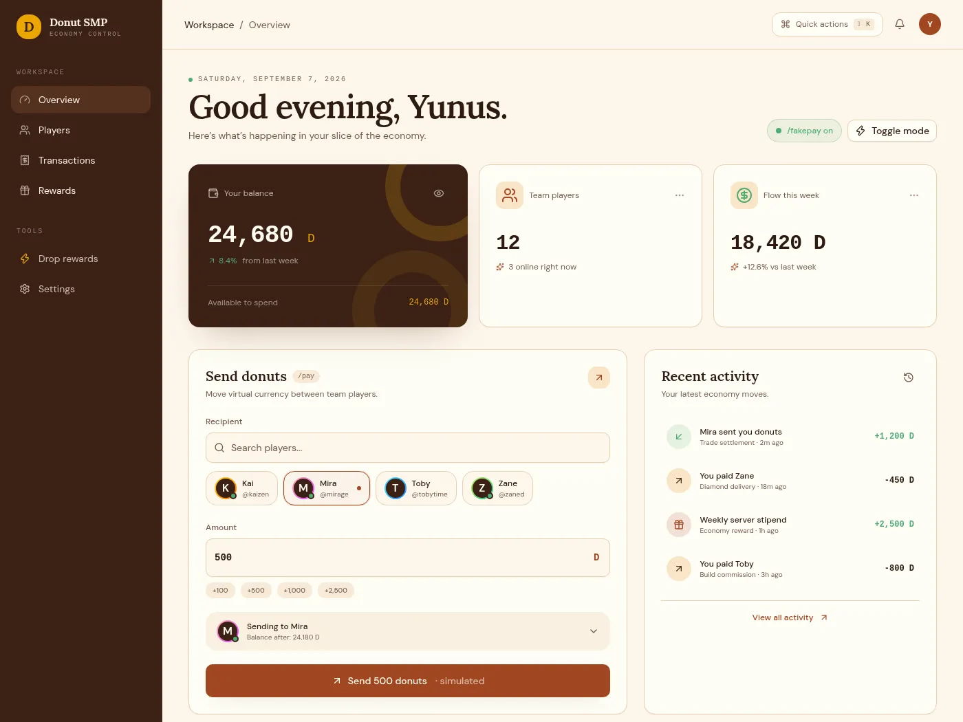 Donut Economy Simulator