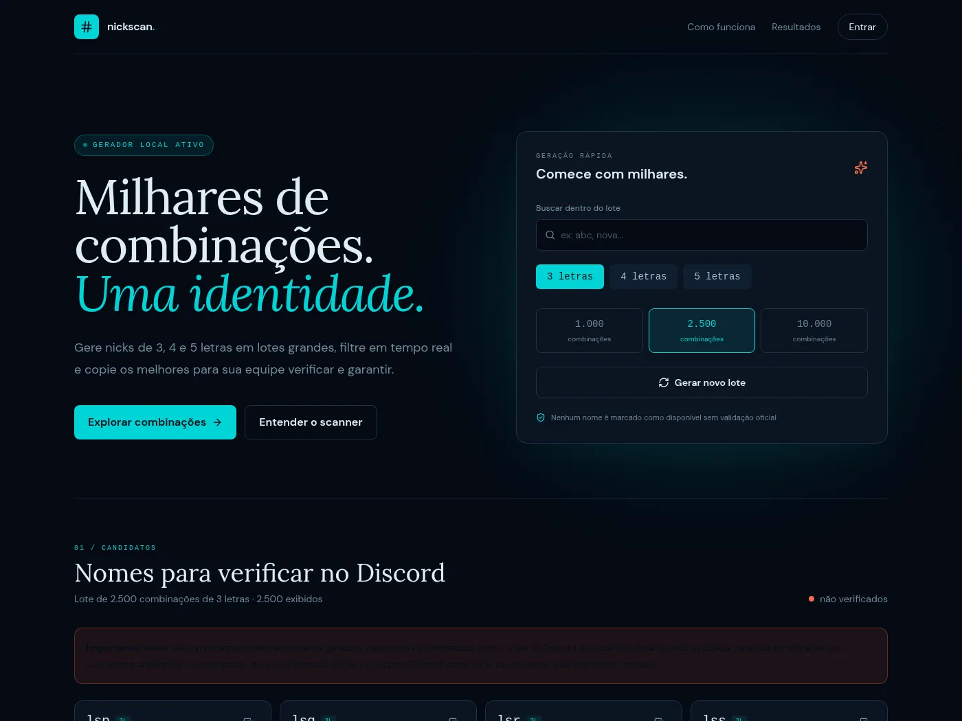 Instant Discord Username Finder