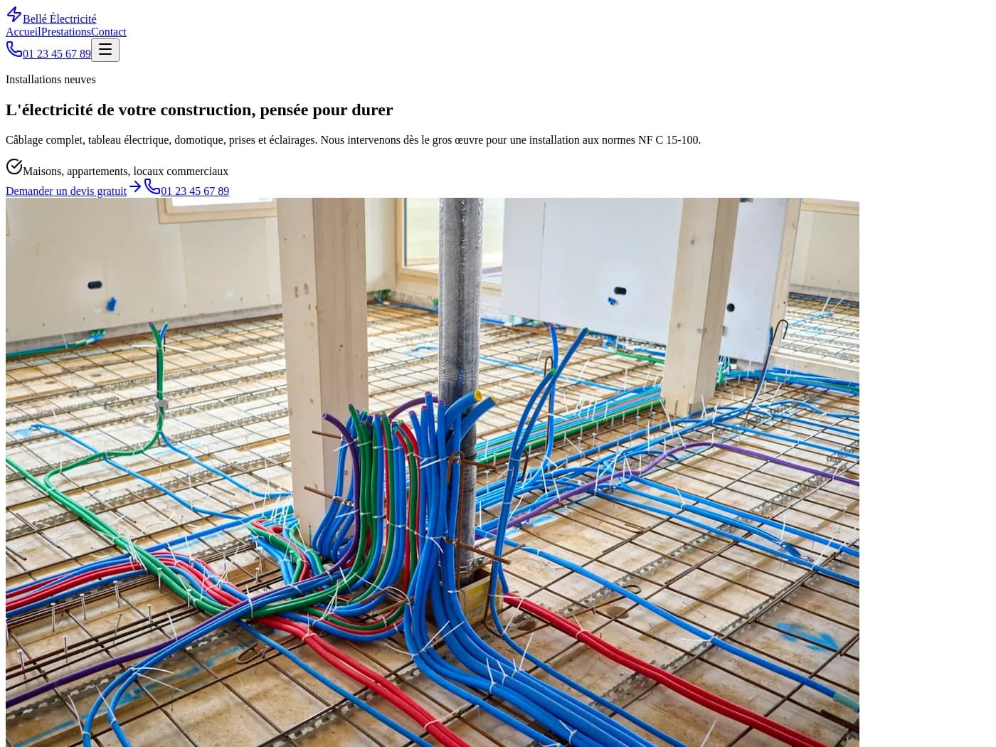 Électricien Pro Web