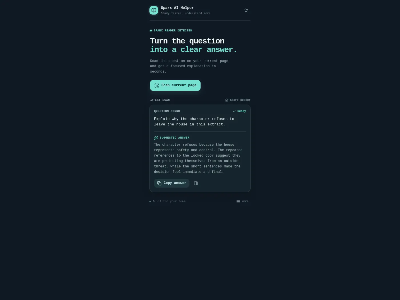 Sparx AI Helper
