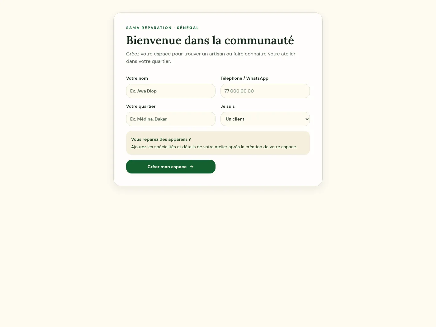 Sama Réparation Sénégal