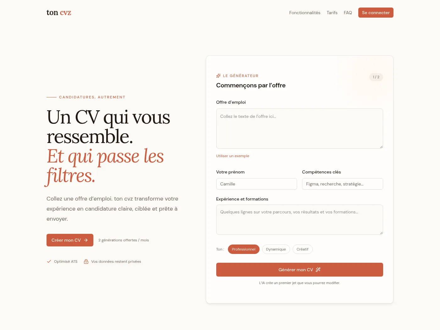 Ton CVz - IA Resume Creator