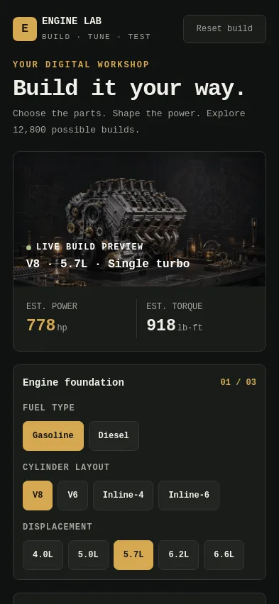 EngineLab Mobile Sim