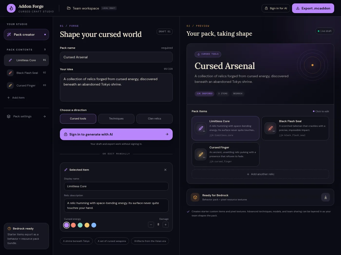 JJK Addon Forge
