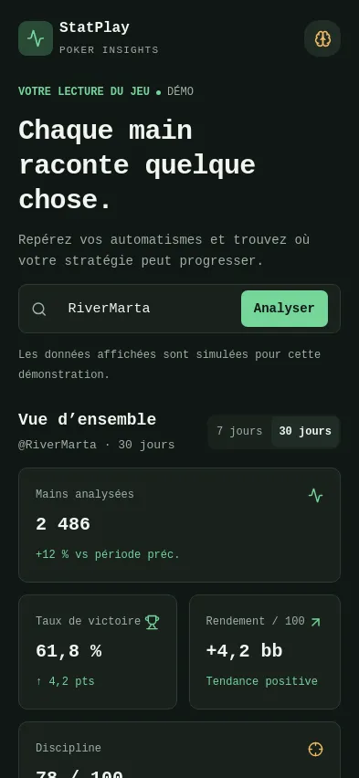 StatPlay Habits Analyzer