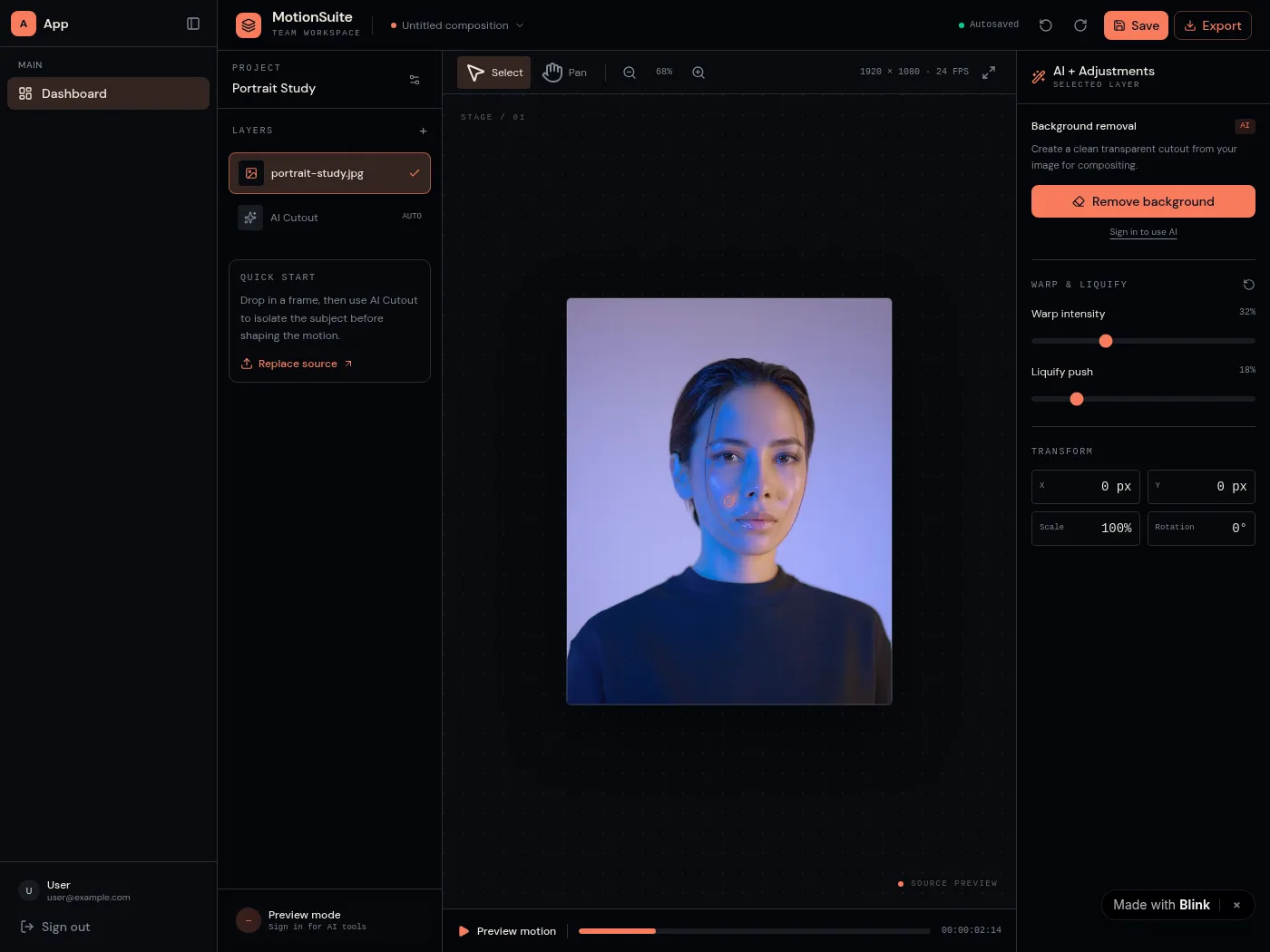 MotionSuite AI Editor