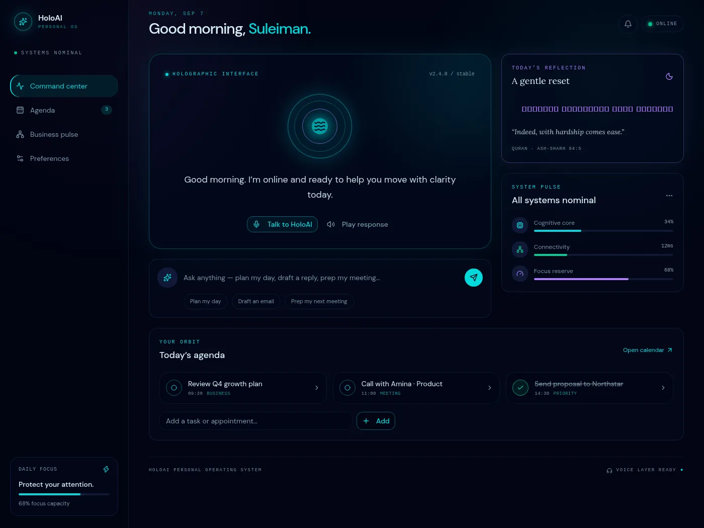 HoloAI Personal Assistant